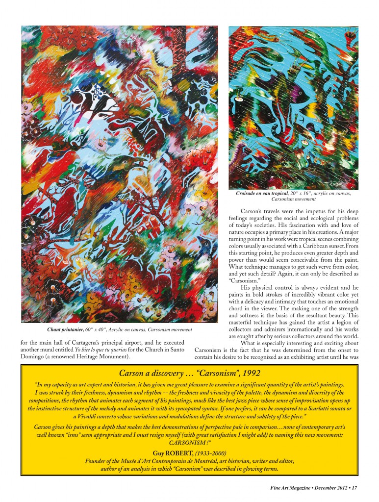 Artiste peintre International | Charles Carson | Grand-maître en beaux ...