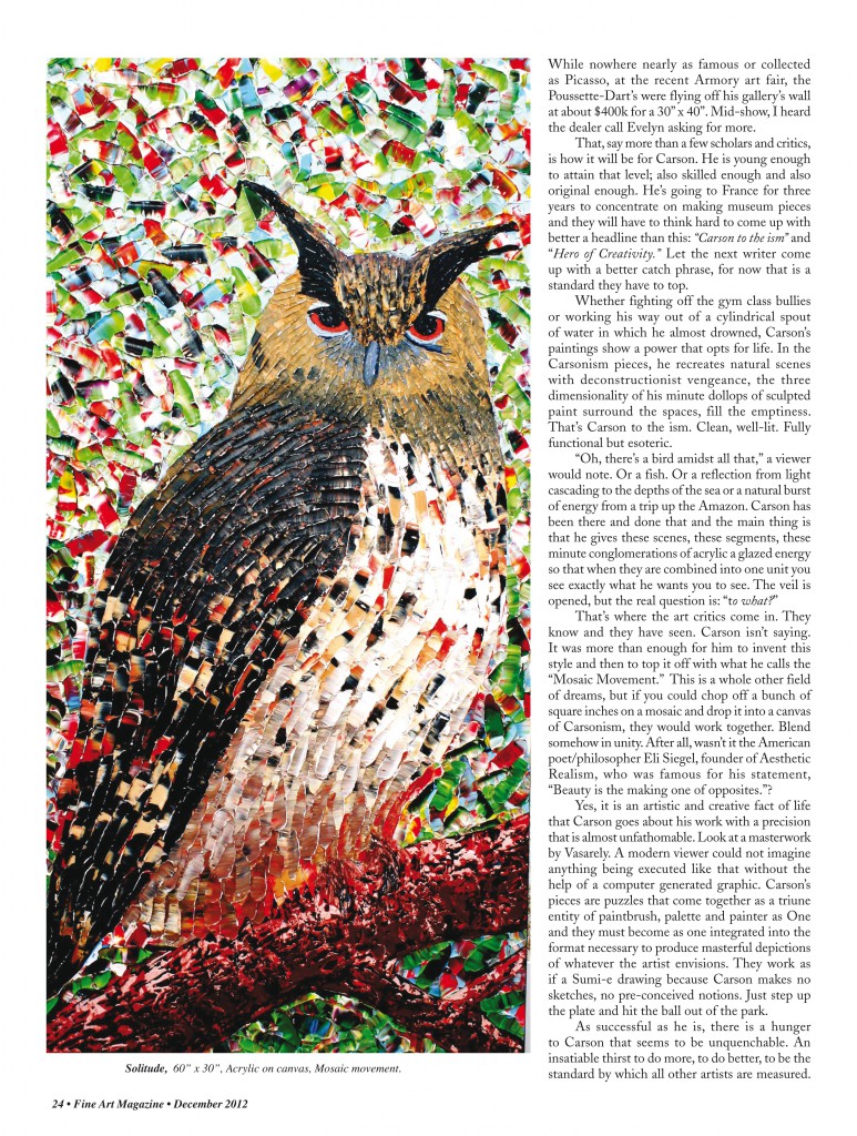 Artiste peintre International | Charles Carson | Grand-maître en beaux ...